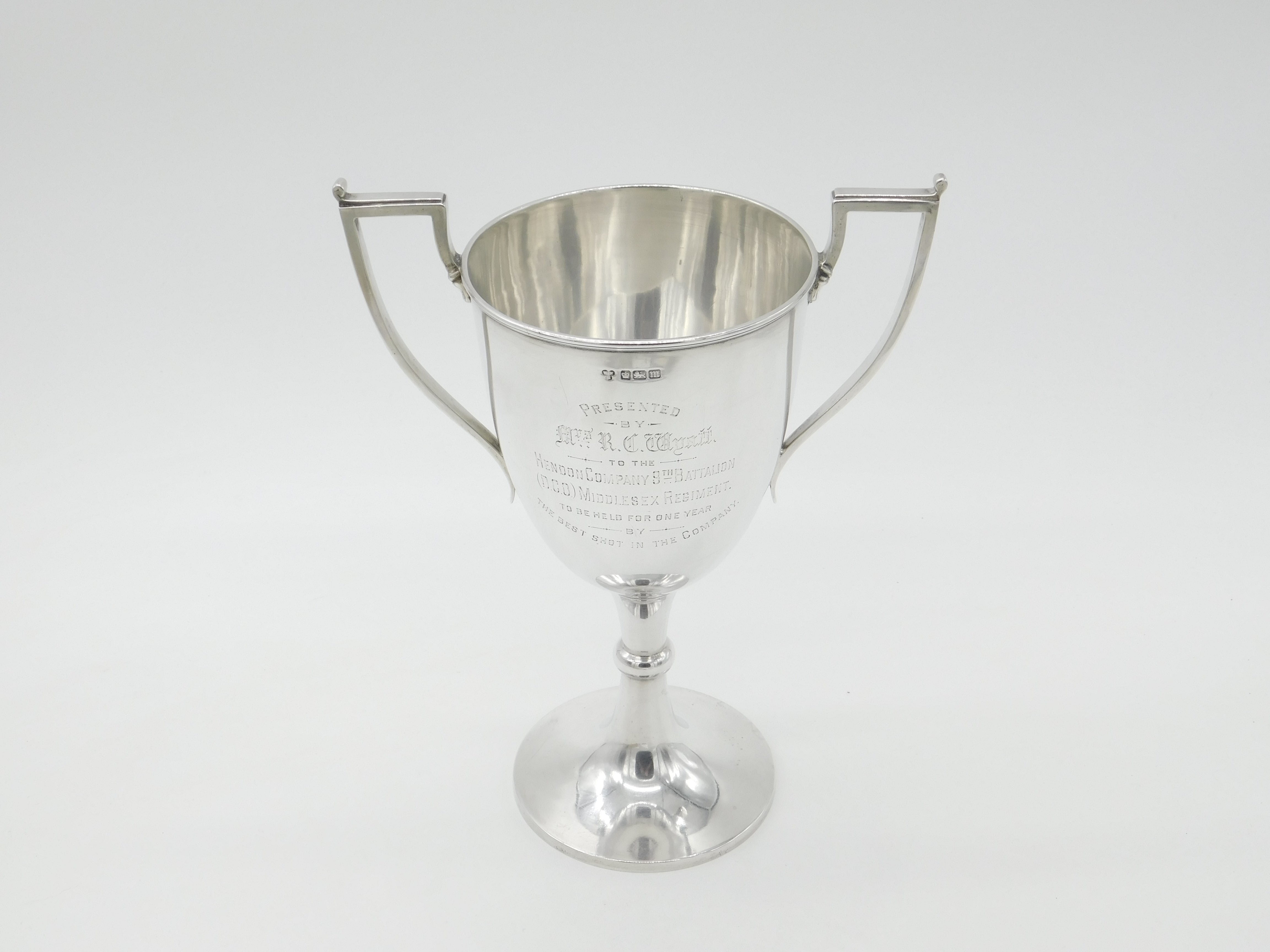 Edwardian Sterling Silver Middlesex Regiment Shooting Trophy Cup 1904 ...
