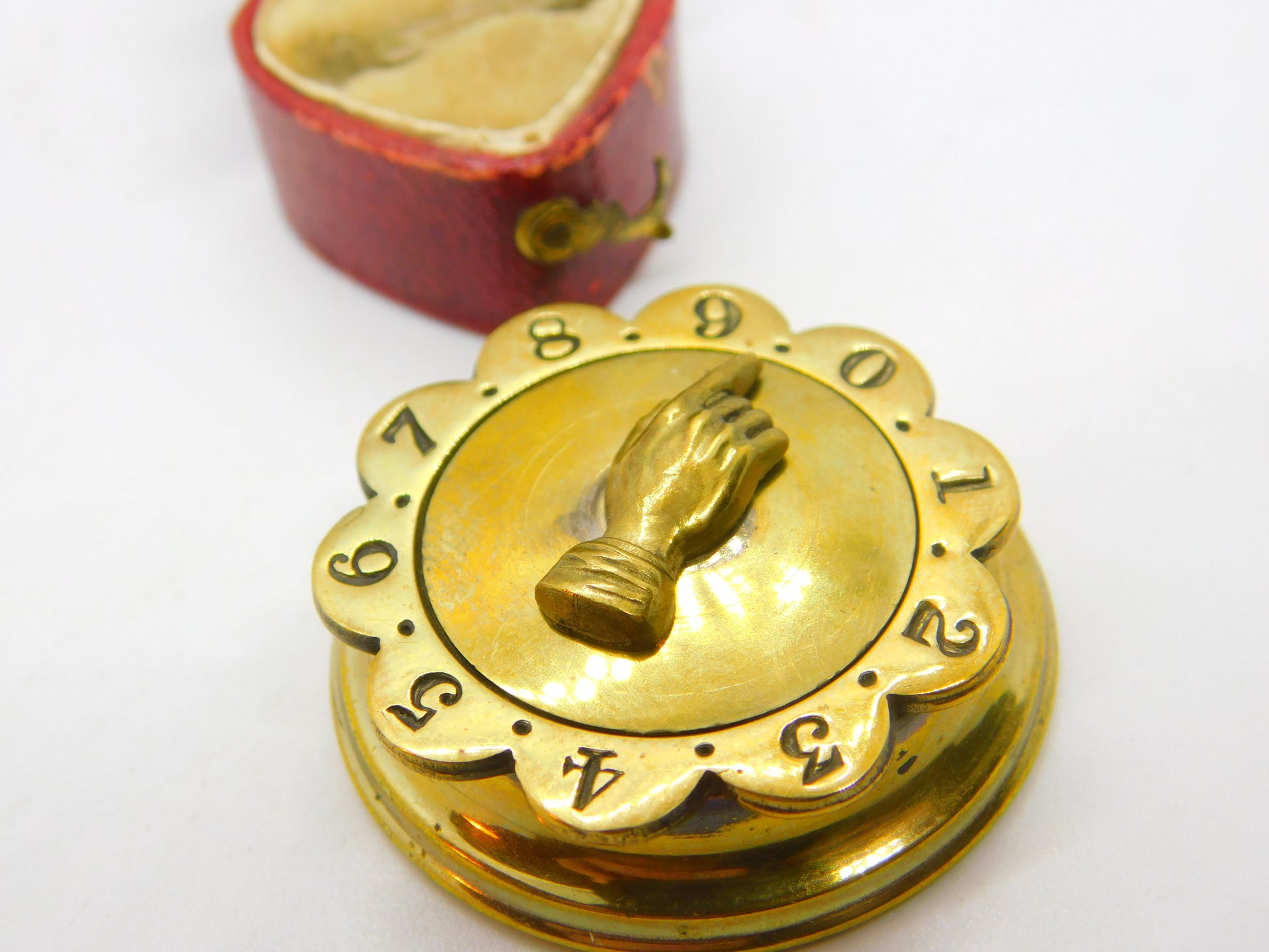 Victorian Brass 'Registered Whist Marker' Dial with Finger Antique c19 ...